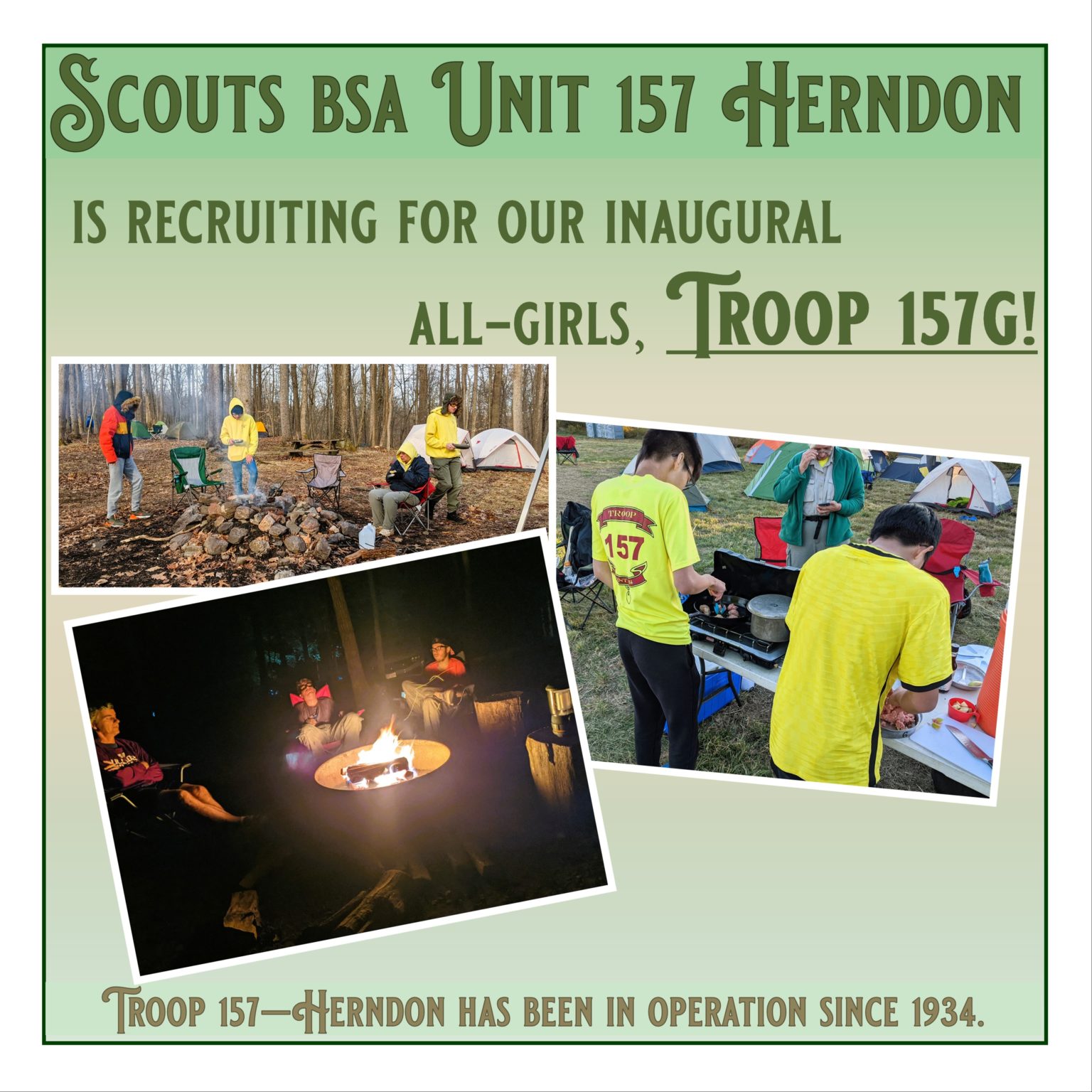 Troop 157 is recruiting for a girls troop -157G! - BSA Troop 157